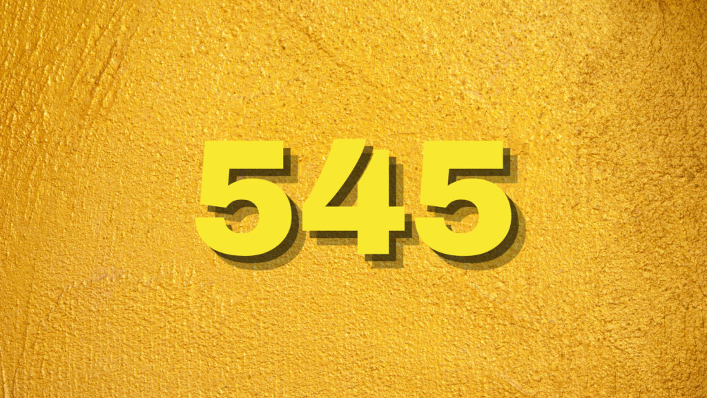 Angel Number 545: Change And Positive Energy